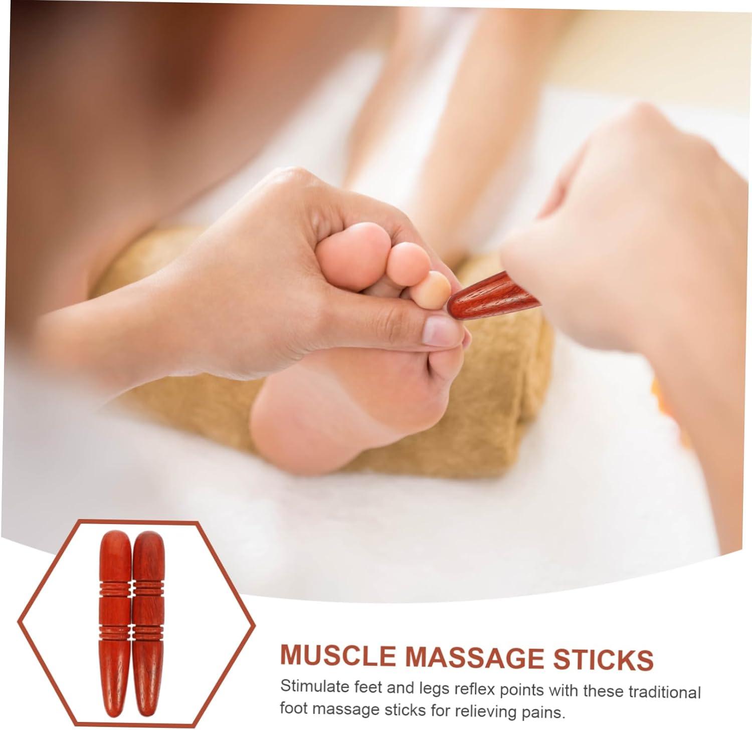 SEWOART Acupuncture Rod Massage Stick - Wood Fascia & Acupressure Tool ...