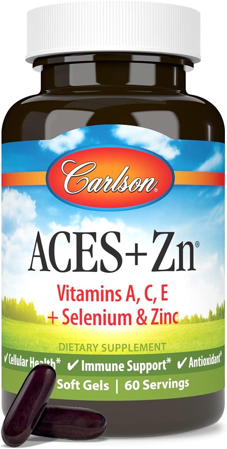 ACES Plus Zinc 120 Softgels - Immune Support and Antioxidant Supplement ...
