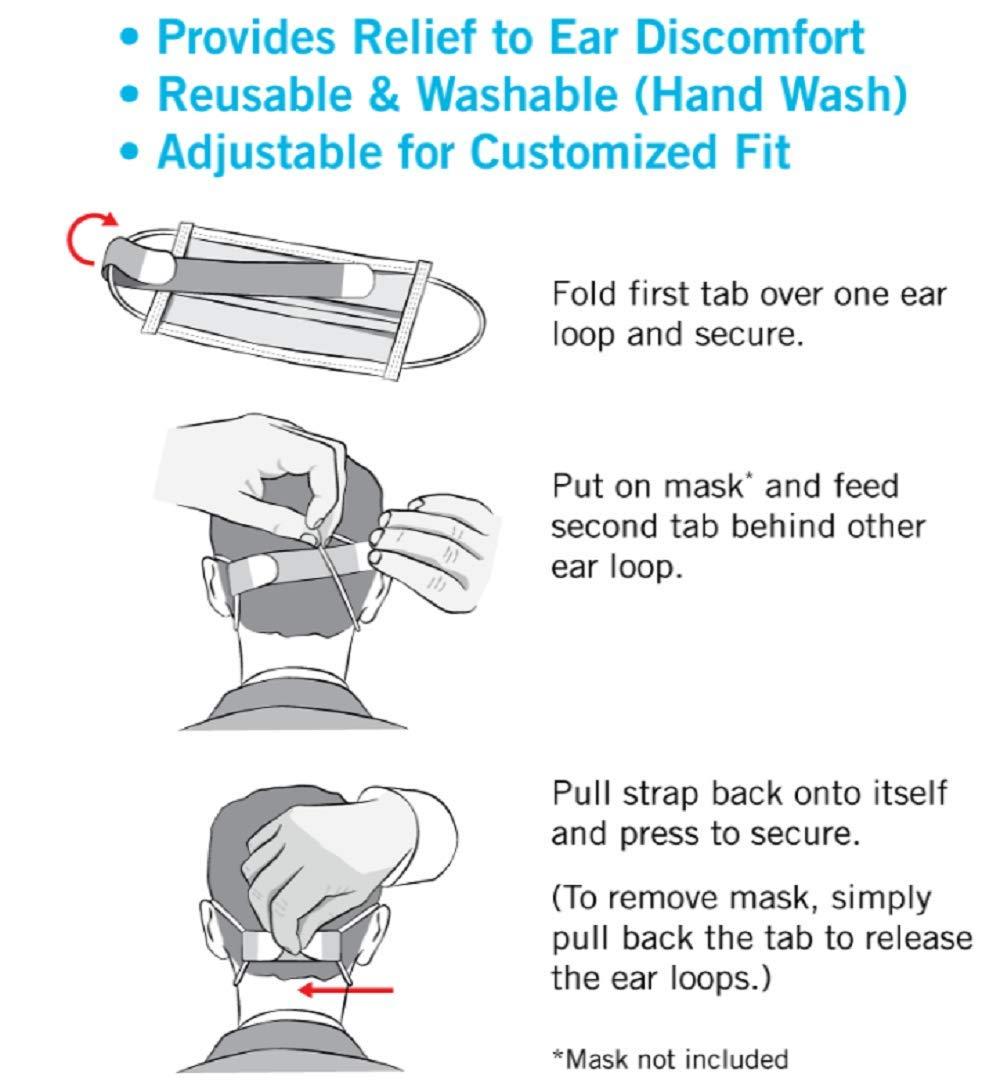 VELCRO Brand Face Mask Extender Straps 4pk - Comfortable and Adjustable ...