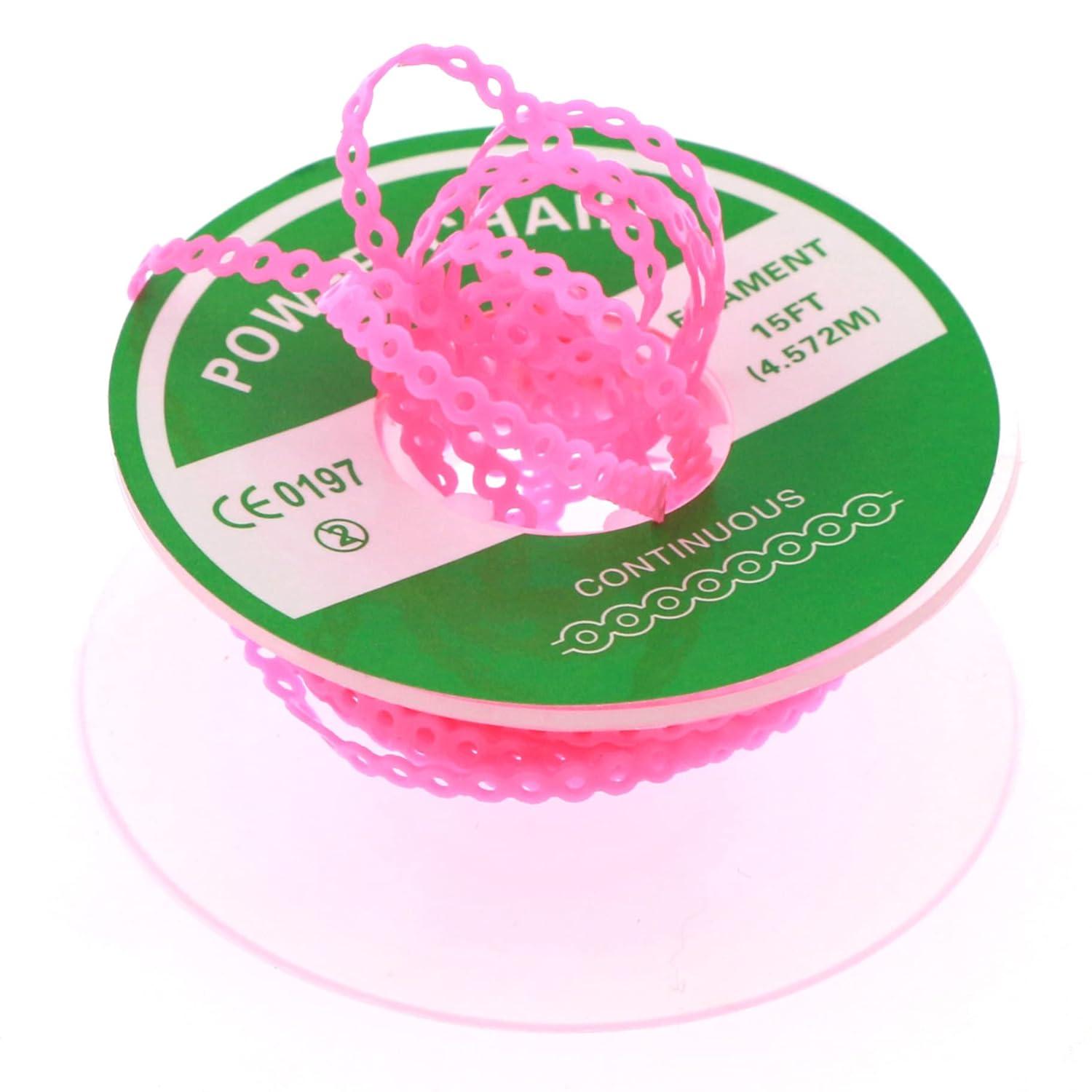 Dental Orthodontic Elastic Chain Power Chains - Pink S 4.5M - 1.0 Count ...