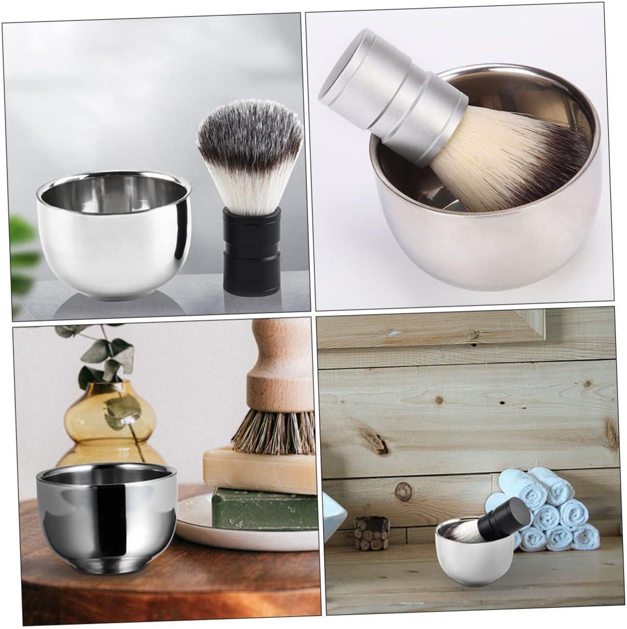 WOONEKY Stainless Steel Impact Bowl - Double Layer Razor Cup for Men ...