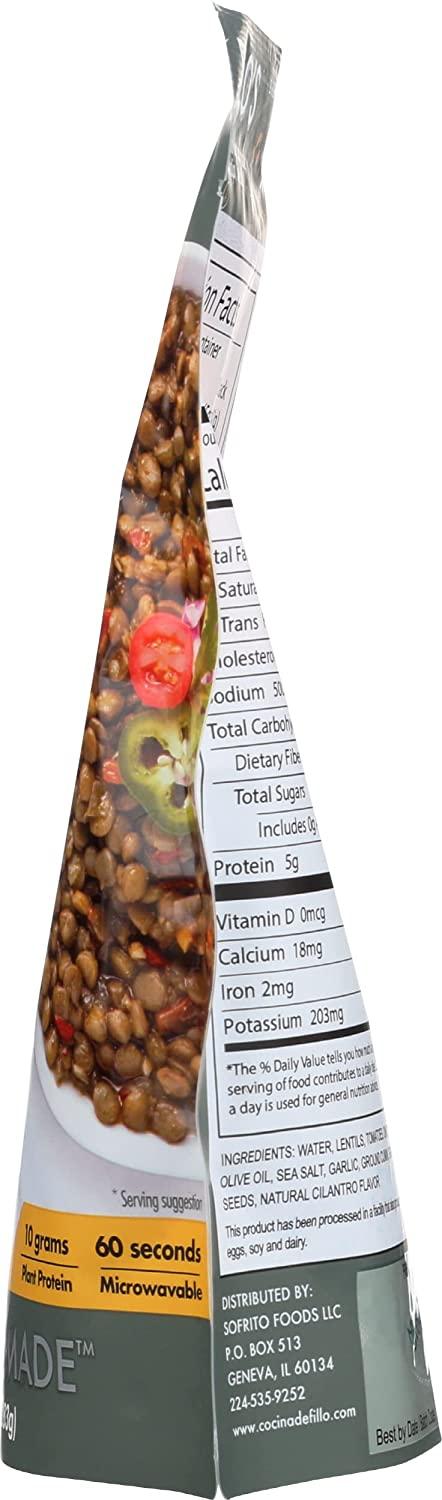 FILLOS Peruvian Lentils & Sofrito - 10 OZ | Premium Vegan Protein | Buy ...