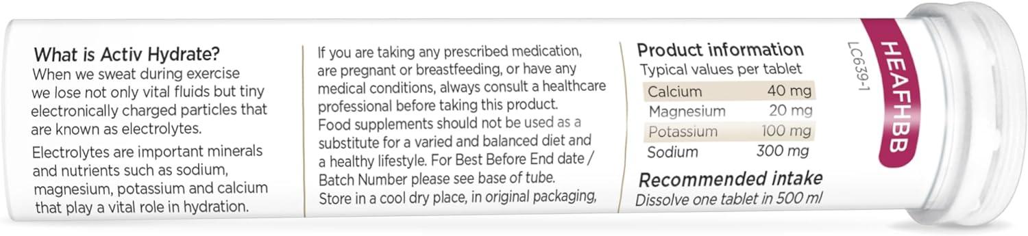Healthspan Elite Activ Hydrate (40 Effervescent Tablets) | Berry Burst ...