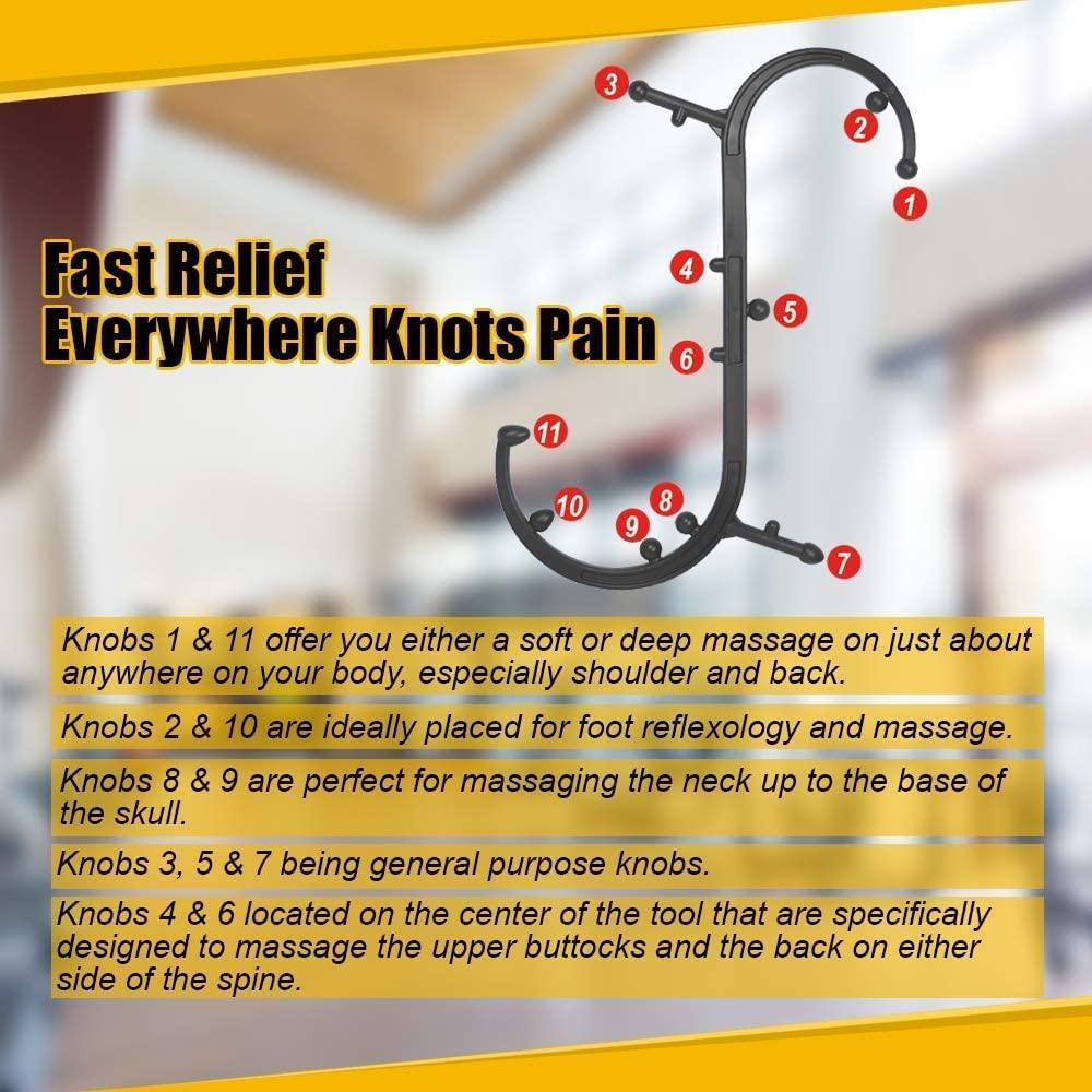 Gohiking Trigger Point Massager Tool Handheld Self Massage For Neck