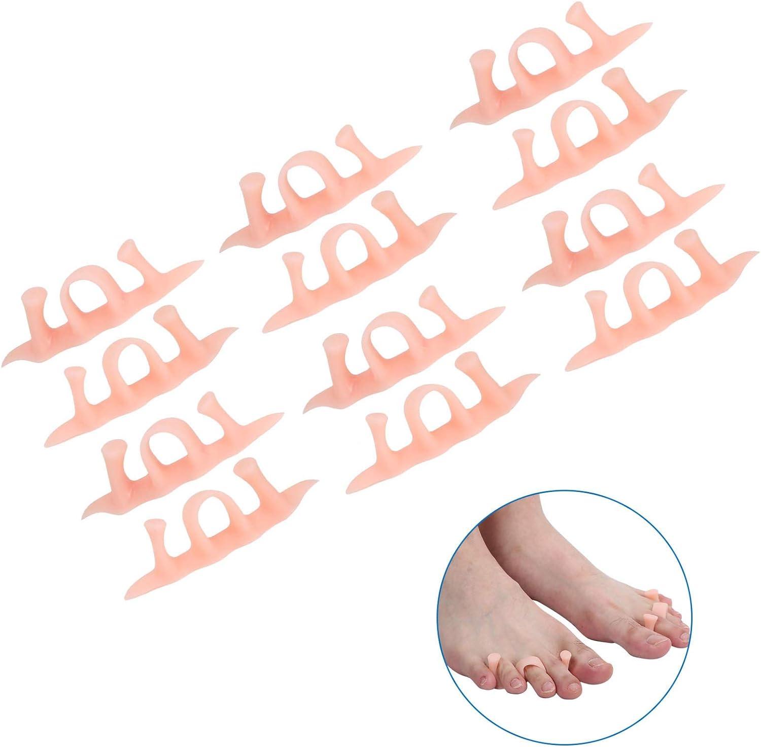 6 Pairs Portable Toe Separator - Hallux Valgus Bunion Corrector Spacers ...