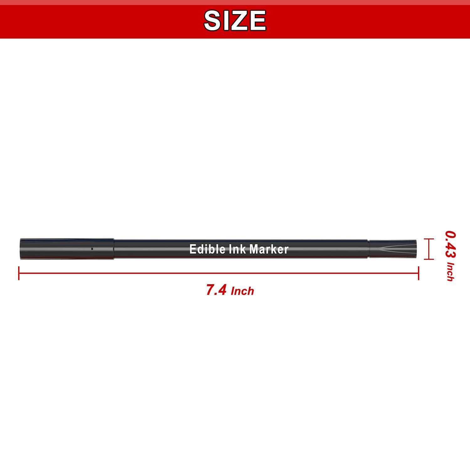 3pcs Black Food Coloring Markers | Double Sided Ultra Fine Tip Edible ...