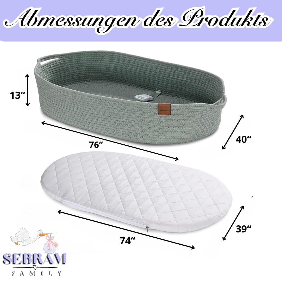 Sebram Wrap Basket Baby - Moses Basket & Changing Pad | Malm Chest of ...