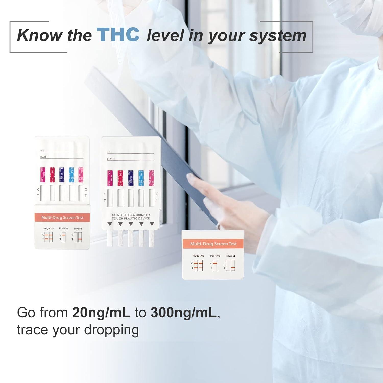 10 Pack THC Marijuana Home Urine Test Kit - Highly Sensitive Rapid ...