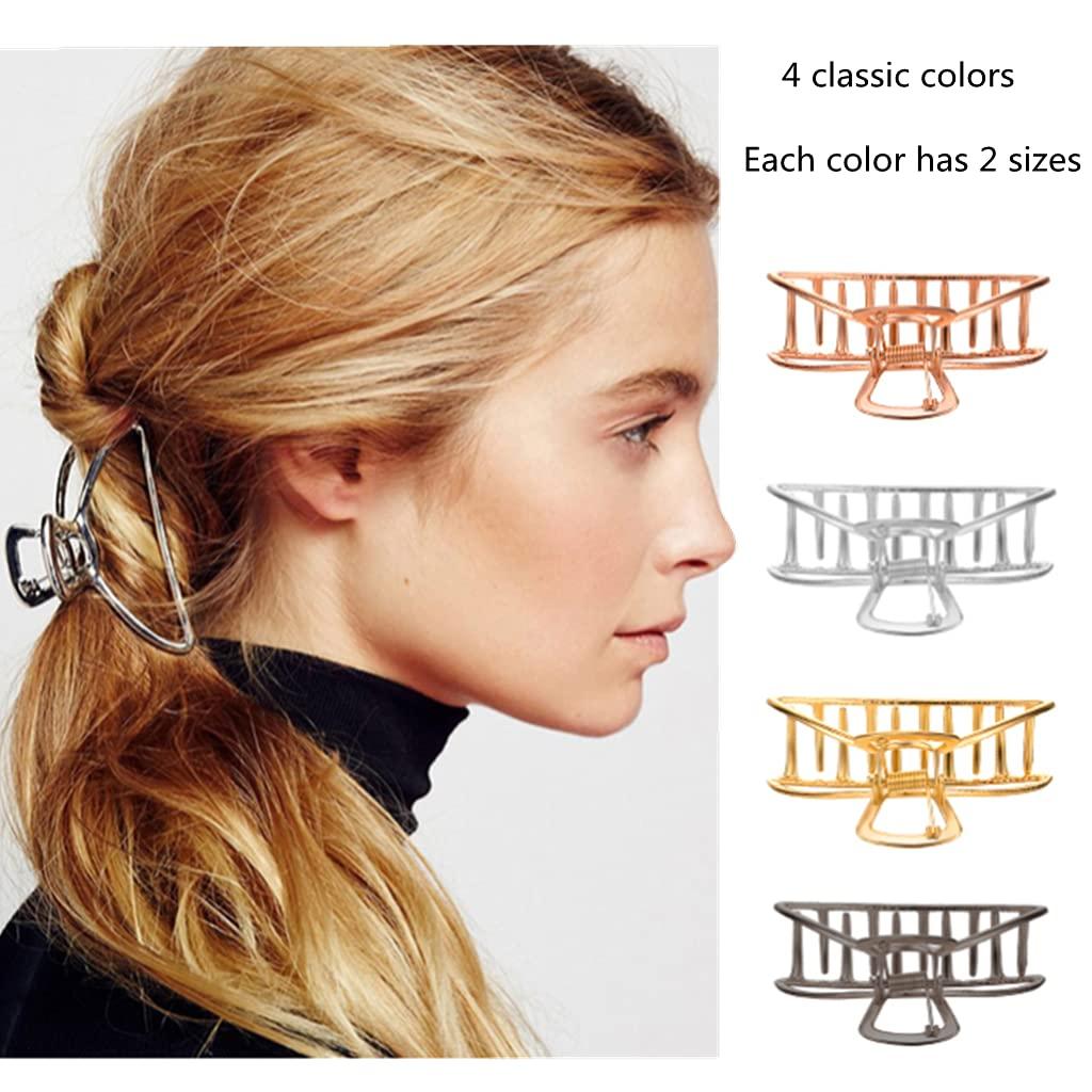 8-Piece Metal Hair Claw Clips Set for Women - Large and Small Hair ...