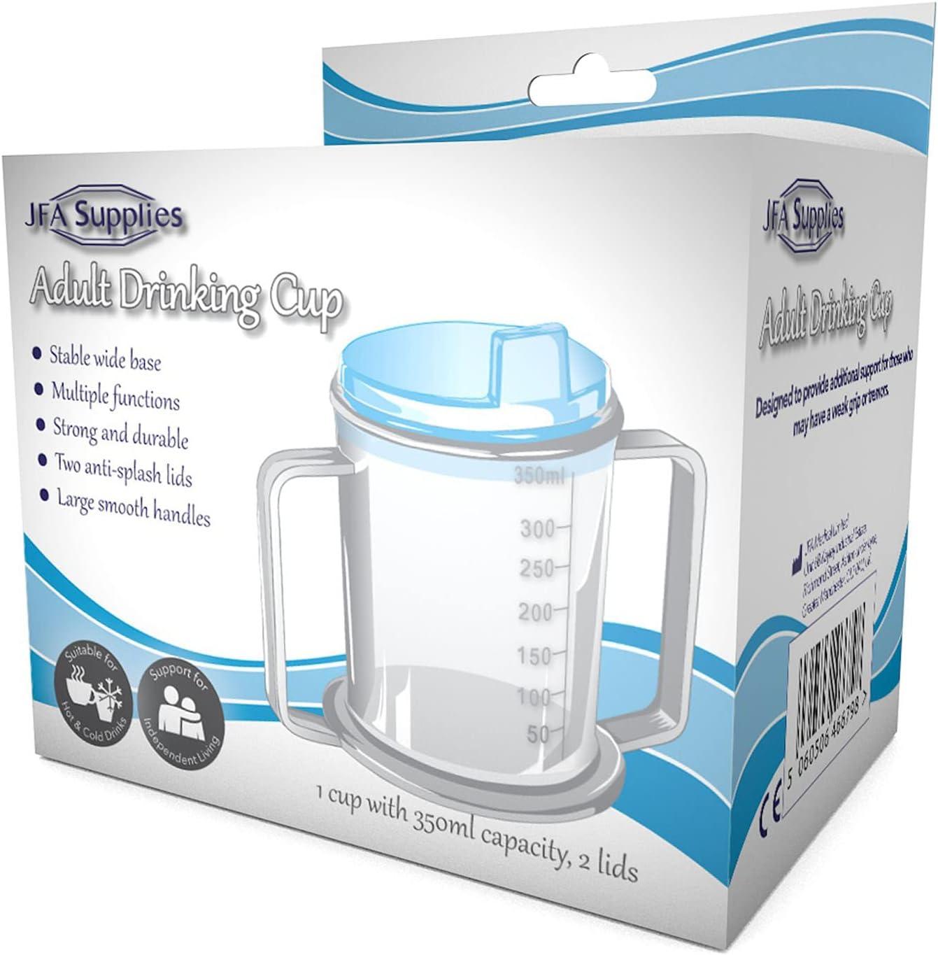 Easy Grip Drinking Cup for Disabled Adults | Anti-Splash Spout and ...