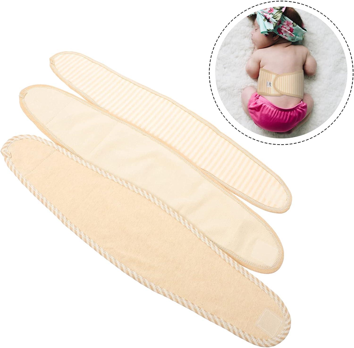 ORFOFE 3pcs Baby Belly Belt Set - Cotton Newborn Belly Button Band for ...