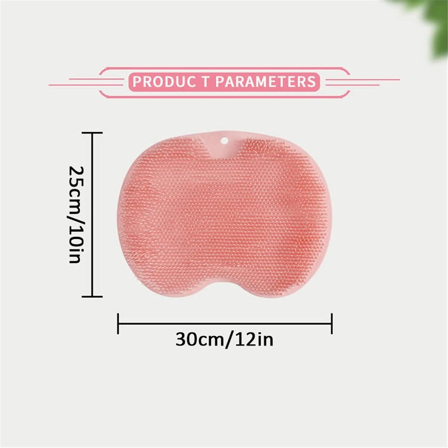 Pink Shower Foot & Back Scrub Massage Pad - Non-Slip Suction Cup Back ...