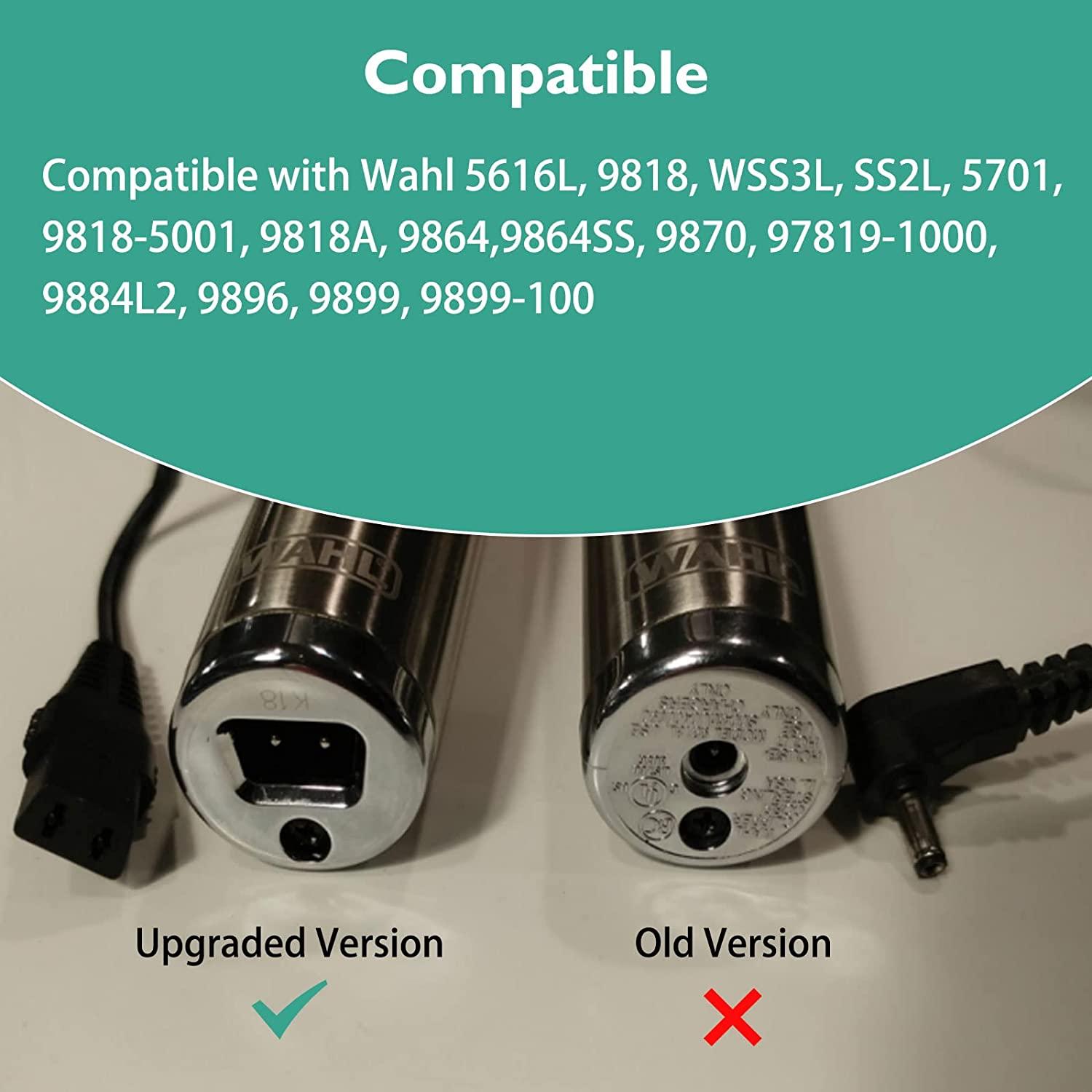 Charger Adapter for Wahl Trimmer 9818/SS2L/WSS3L, 5V 1.2A Power Supply - Compatible with Various ...