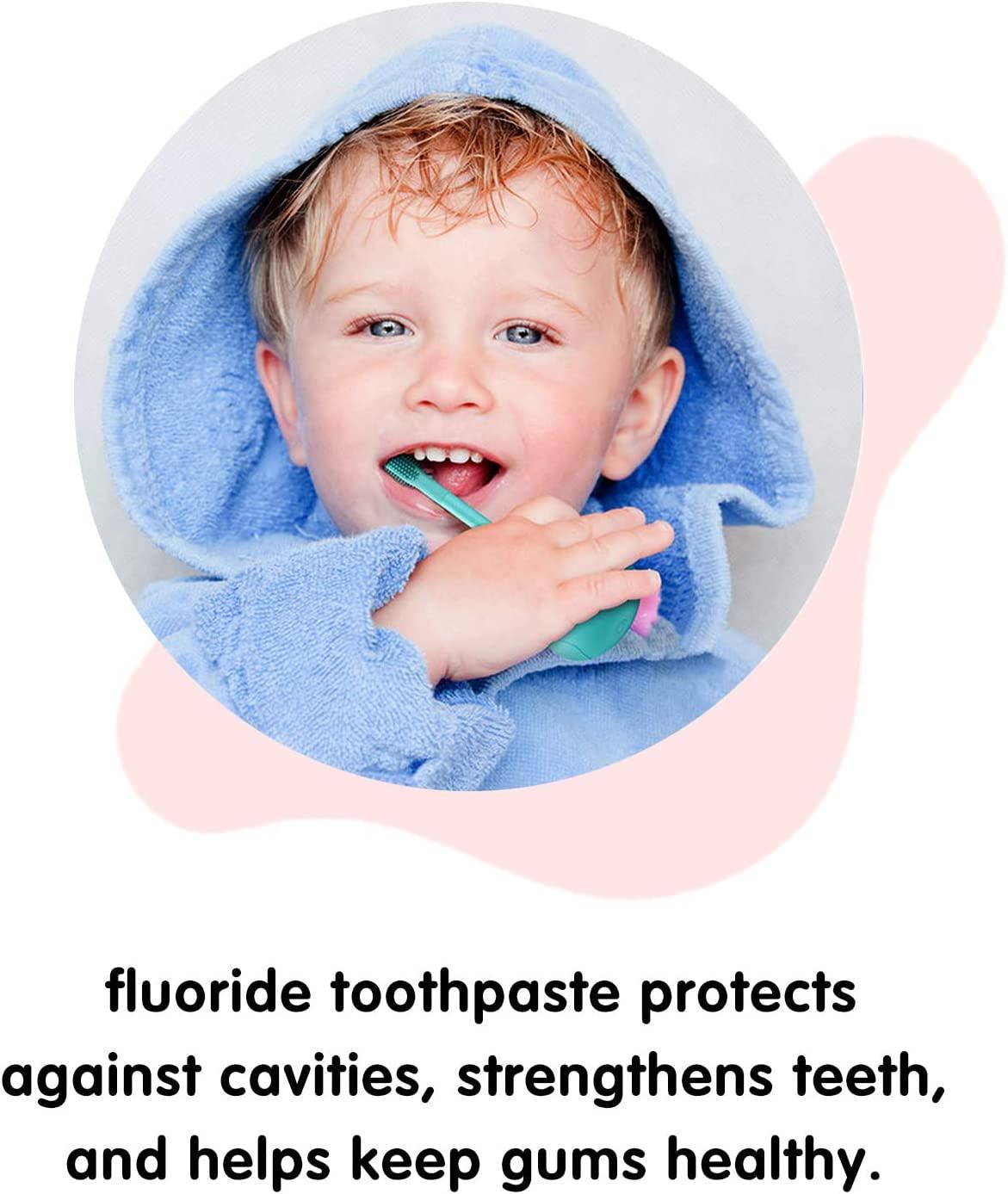 Kids Low Fluoride Foaming Toothpaste - Peach Flavored | Ages 3+ | 2.11 ...