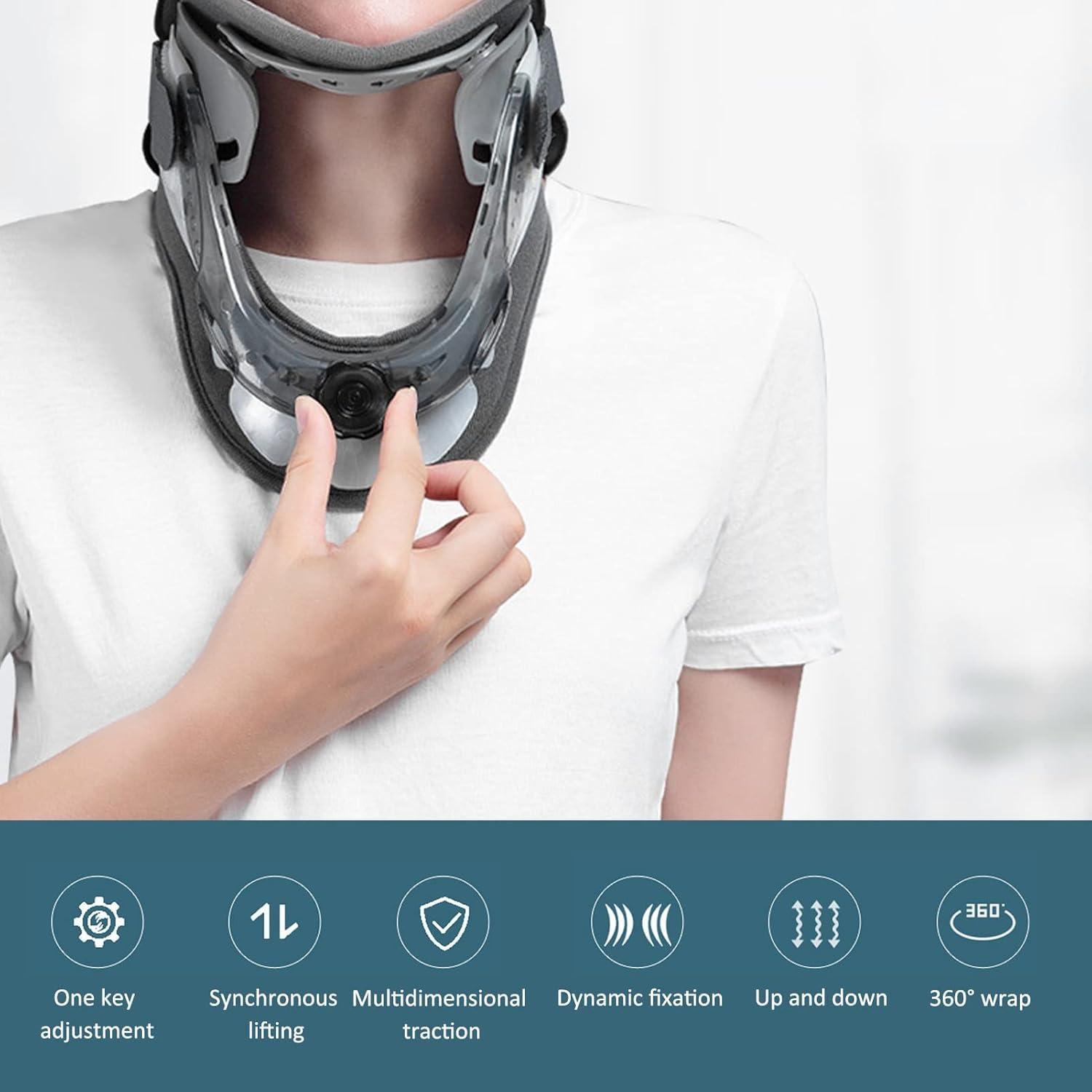 Cervical Traction Device - Height-Adjustable Neck Support for Pain ...