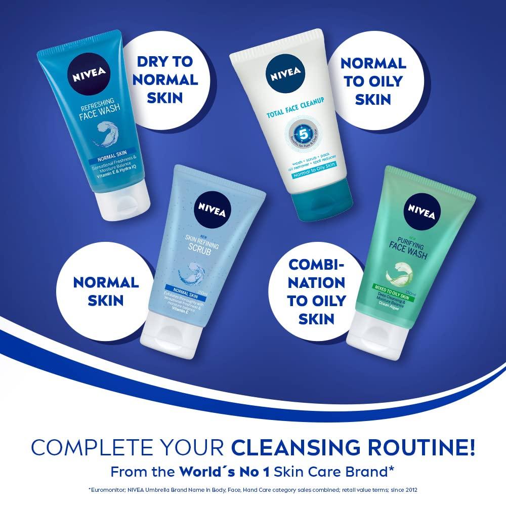 Nivea Purifying Facewash 150 ml (5.07 oz) - Gentle Cleanser for Clear ...