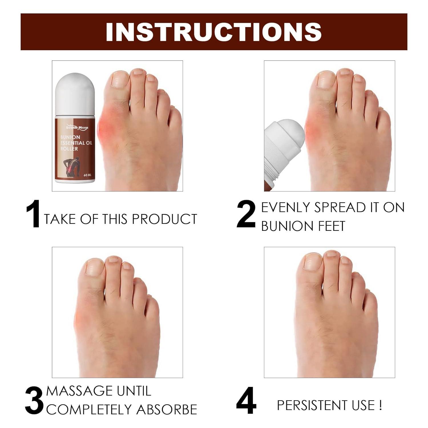 JointCare Anti Bunion Treatment Oil & Roller Set - Bunion Relief Cream ...
