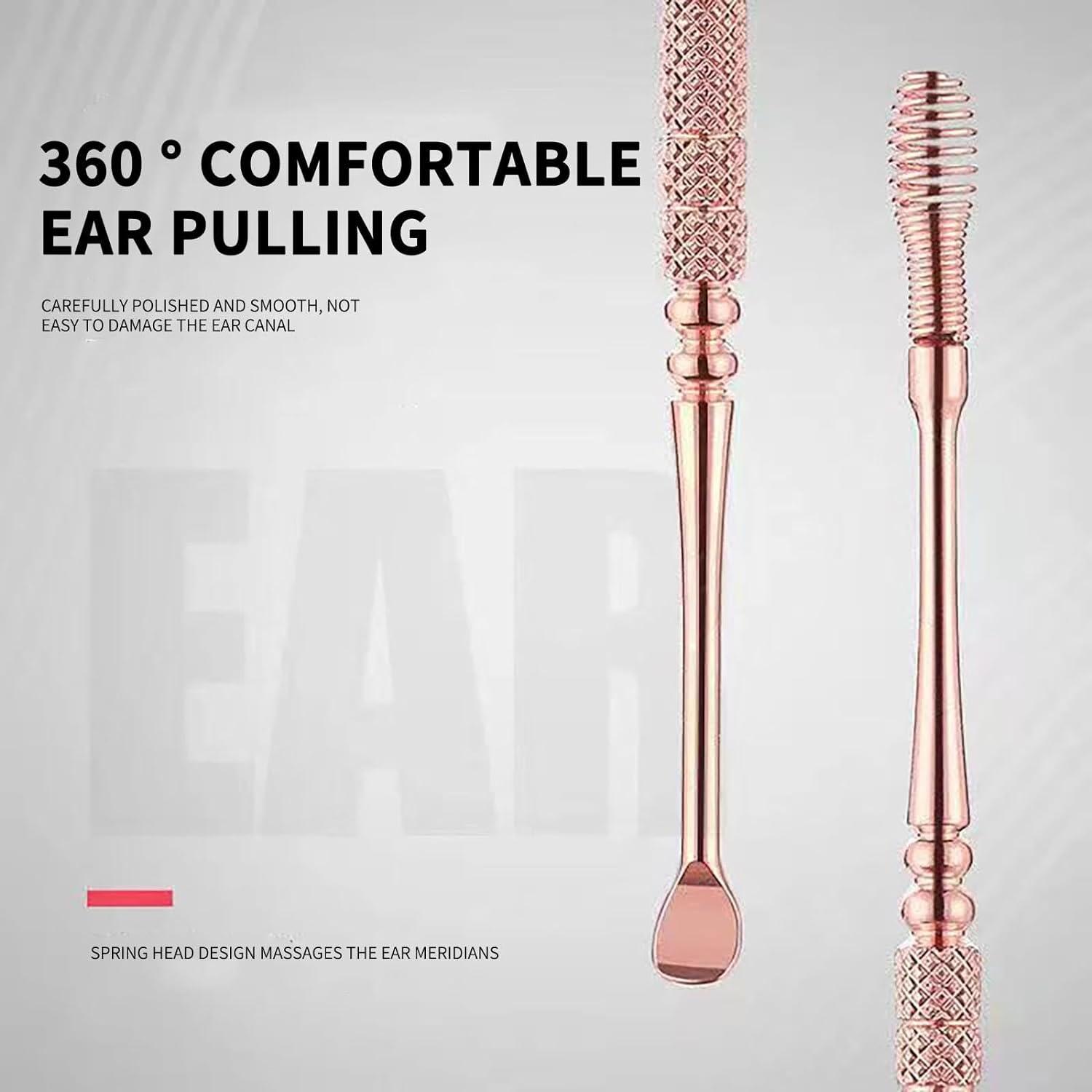 2023 New Rose Gold Ear Wax Removal Spiral Cleaner Set - Double Ended ...