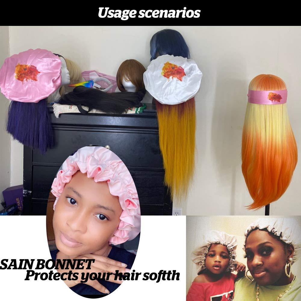 Peak Green Satin Edge Scarf Set for Lace Frontal Wigs - Double-Layered ...