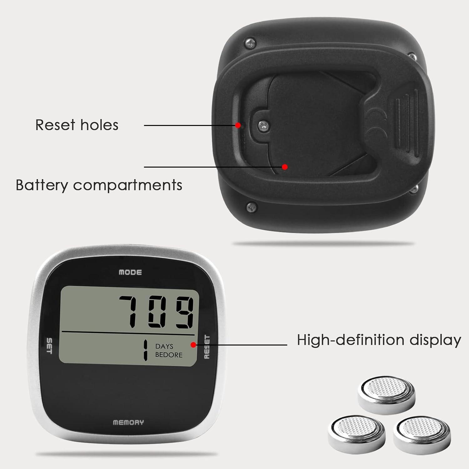 Pedometer for Walking Steps and Miles | Clip-On Step Counter for Women ...