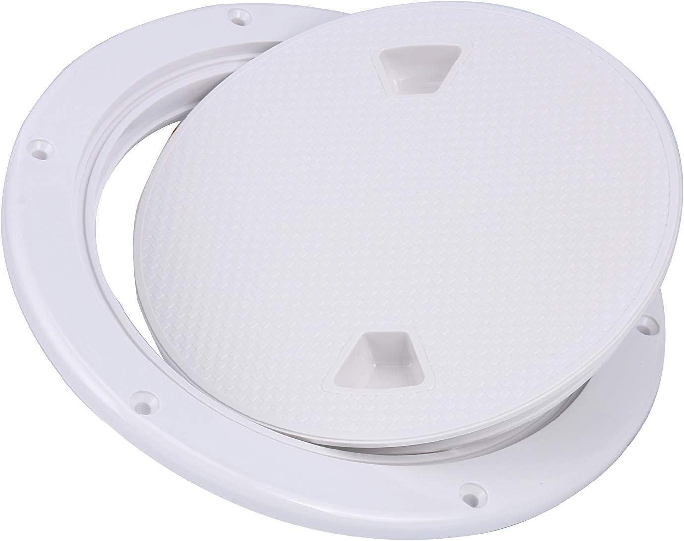 Amarine Made 6 Boat Hatch Deck Plate - Round Non-Slip Inspection Hatch ...