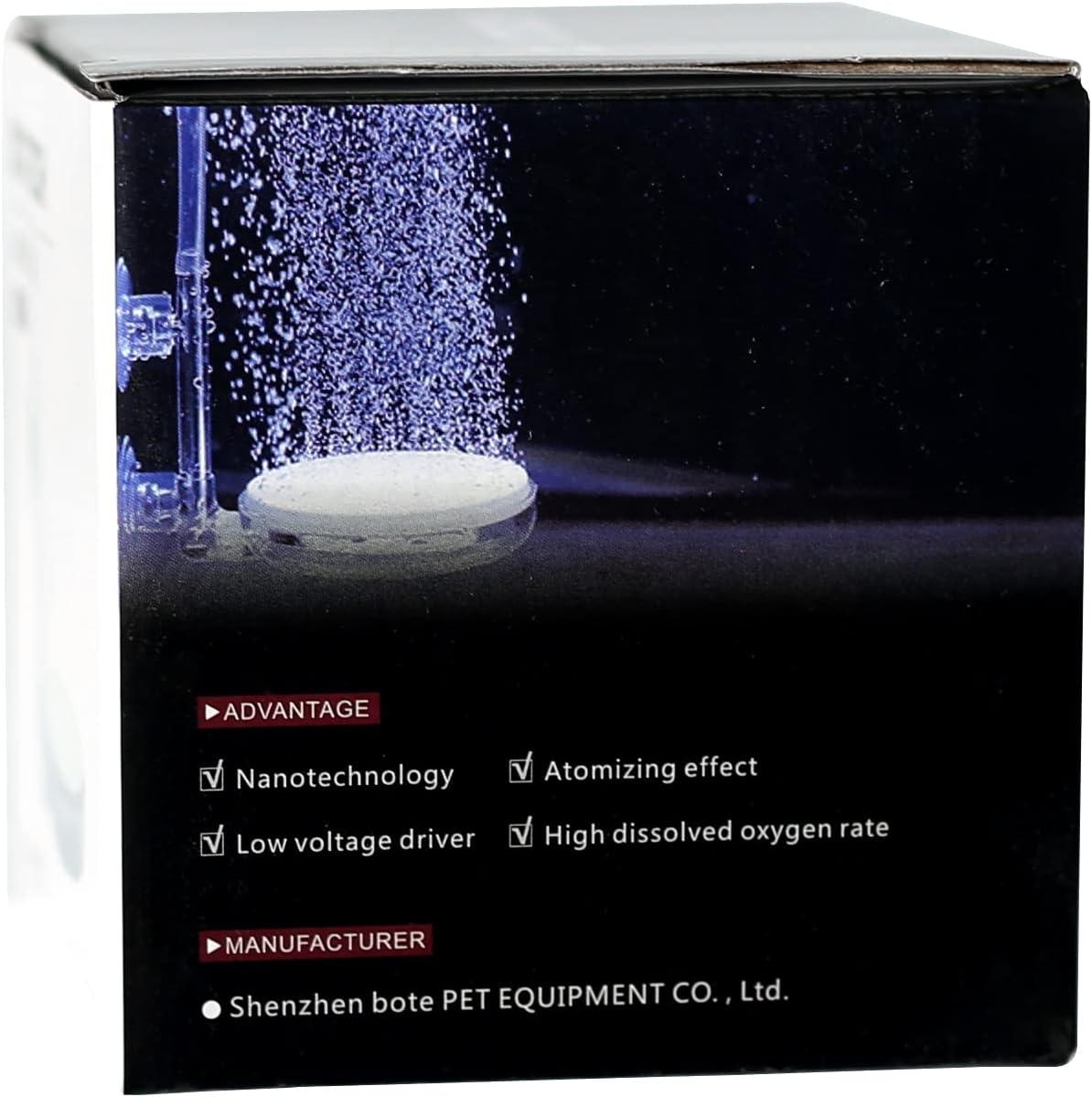Boxtech Nano Bubble Air Stone Kit - Super Quiet Diffuser for Aquariums ...