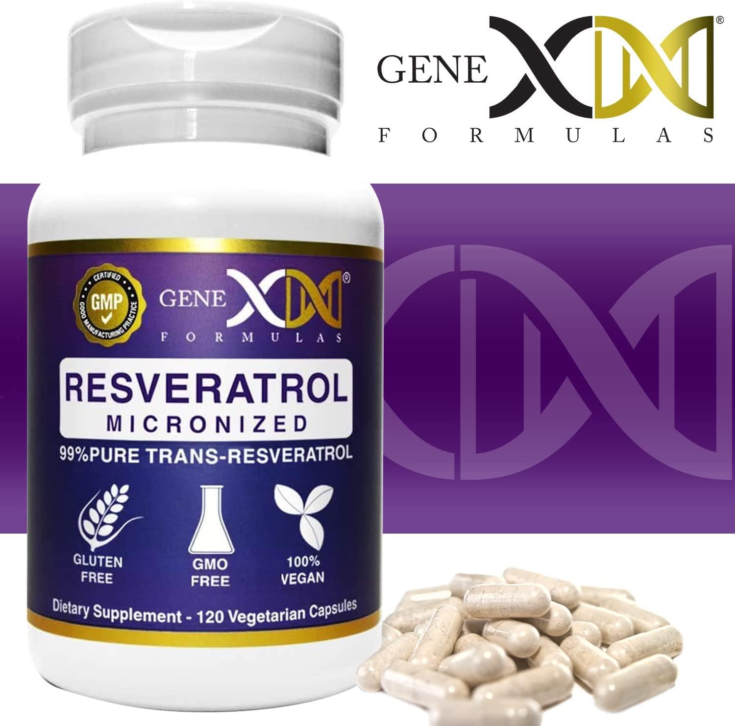 GENEX 99% Micronized Trans-Resveratrol 1000mg with BioPerine | Pure ...