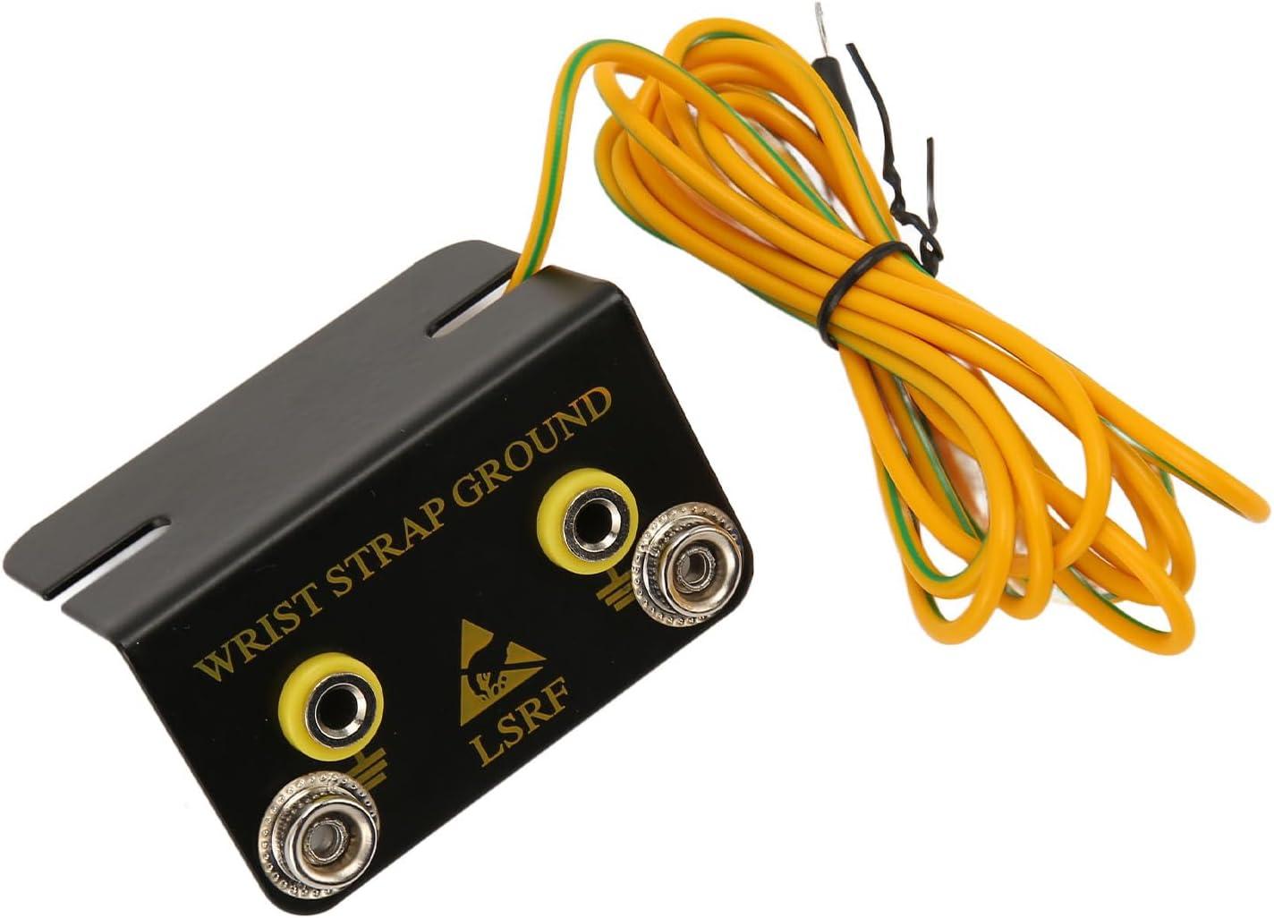 2-Hole Grounding Plug for ESD Wristbands | 1.6m Anti-Static Cable ...