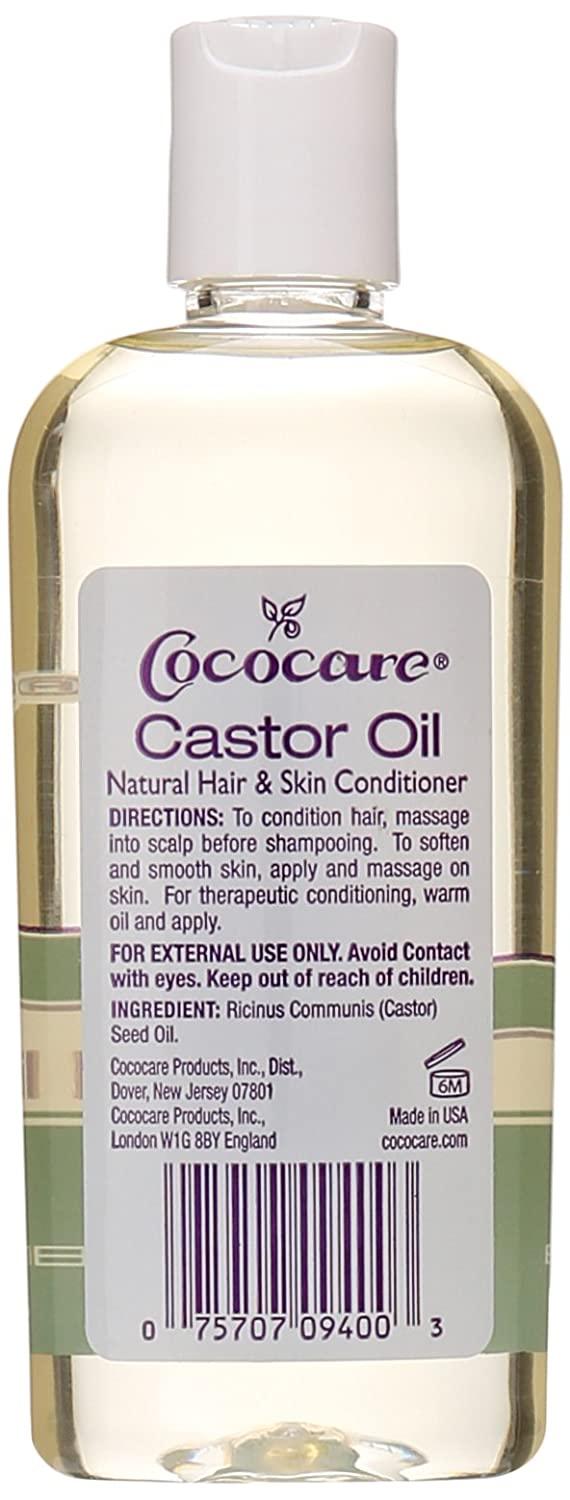 Cococare 100% Pure Castor Oil - 4 fl oz (118 ml) for Hair & Skin Care ...