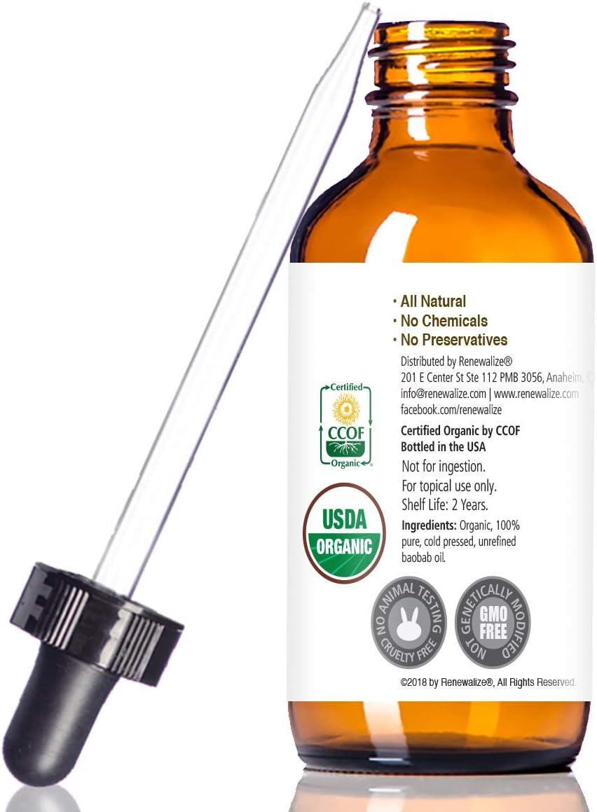Renewalize Organic Baobab Oil 4 fl oz - 100% Pure Cold Pressed ...