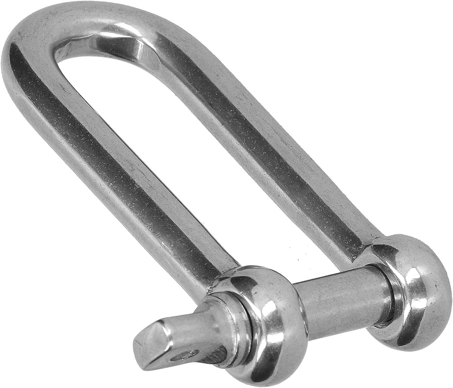 Leyeet Long D Shackle 304 Stainless Steel Straight Anchor Screw Pin ...