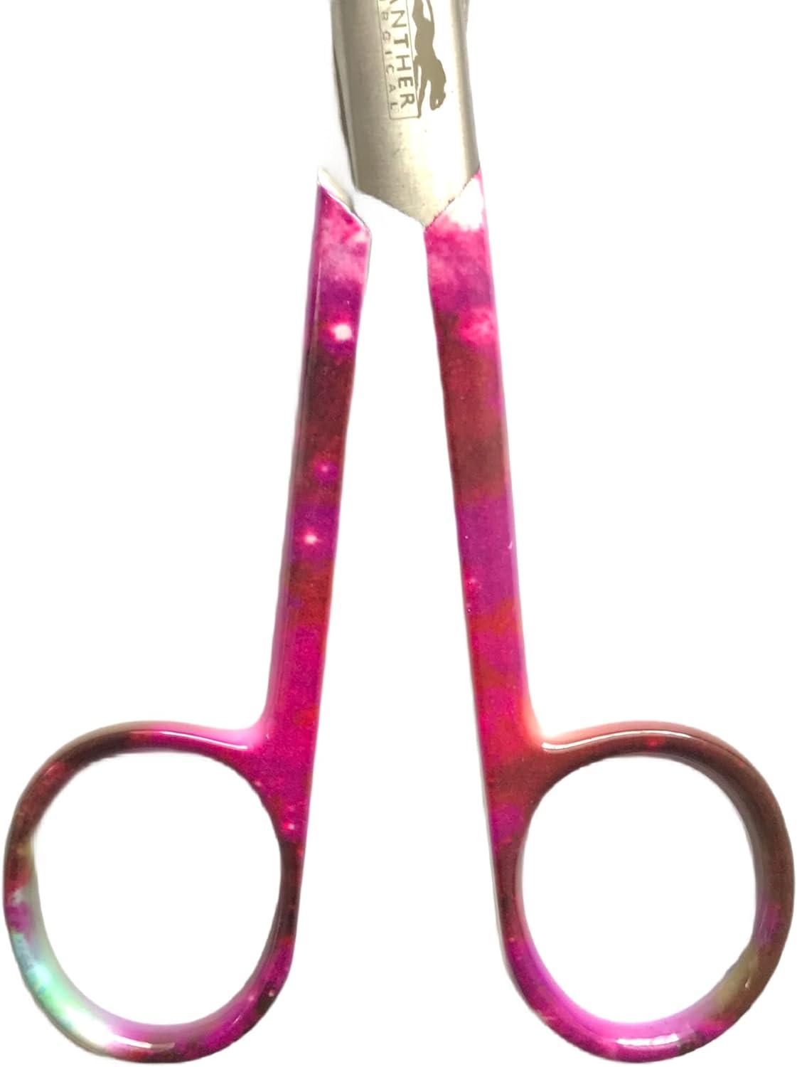Stainless Steel Lister Bandage Scissors 5.5 inch - Pink Color Pattern ...