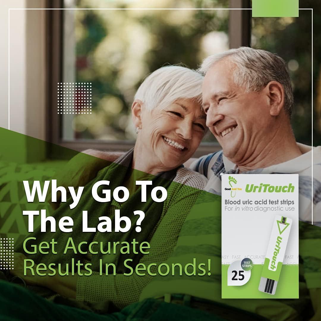 UriTouch Blood Uric Acid Test Strips - Accurate Testing for Uric Acid ...