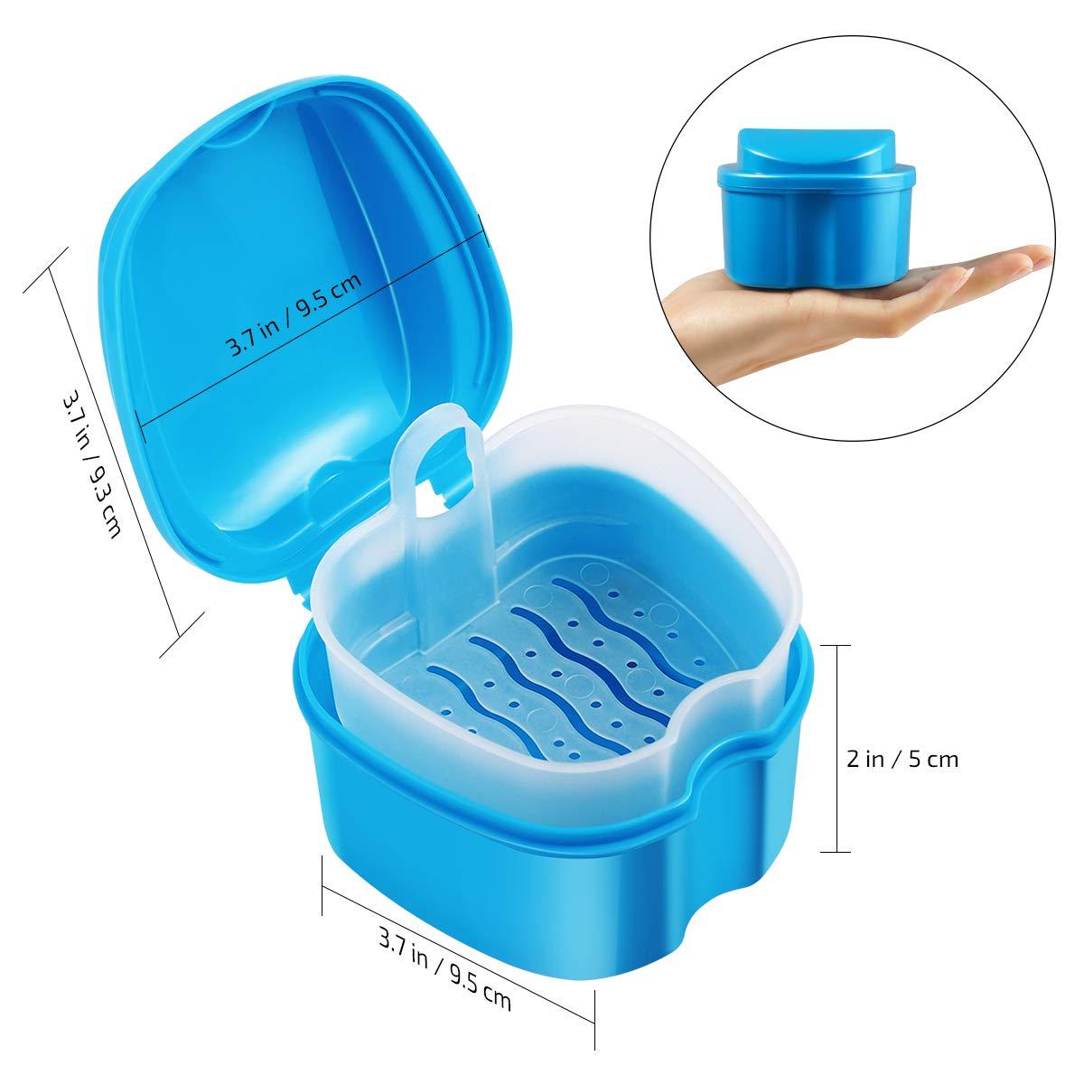 Denture Case with Strainer - Dental Orthodontic Retainer Storage Box ...