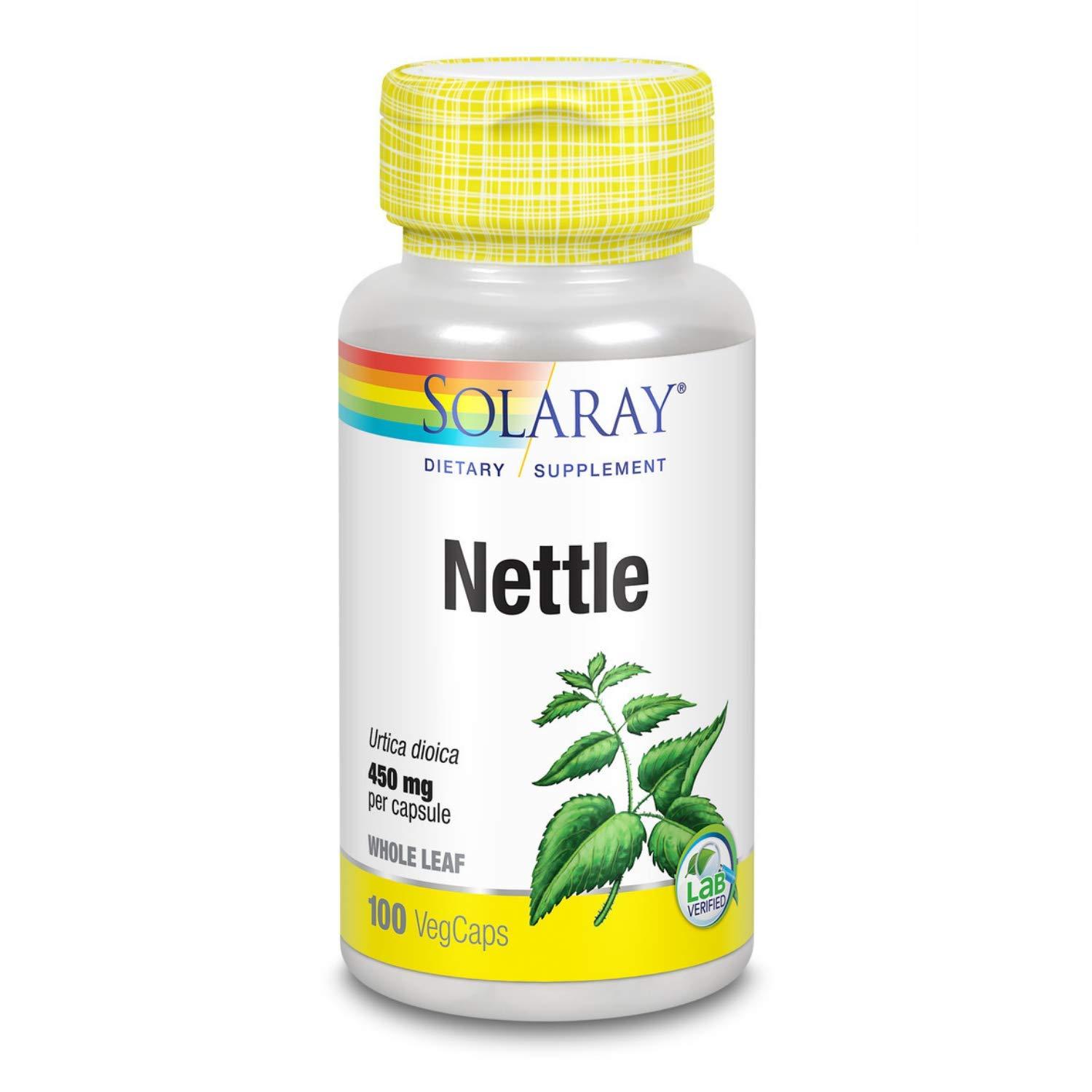 Solaray Nettle Leaves 450mg Supplement | 100 Count | Buy Now with ...