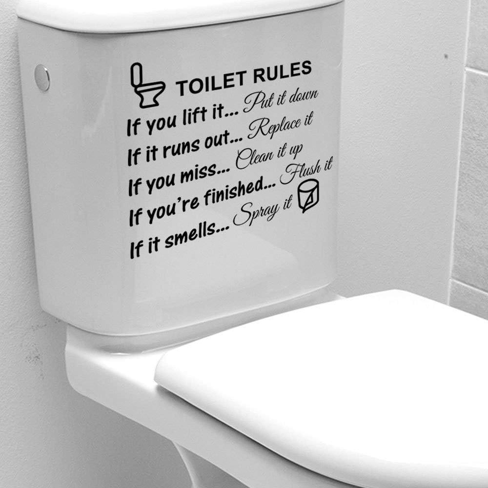 Jiuhong Funny Man's Woman's Washroom Toilet Sign Wall Sticker Home ...