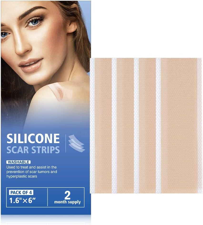 Silicone Scar Strips 1.6 6 - Multi-Use Scar Removal Cream 4 pcs ...