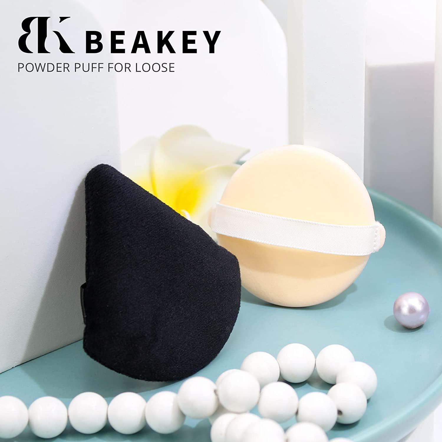 BEAKEY Latex-Free Powder Puff Set - 12 Makeup Puffs for Loose ...