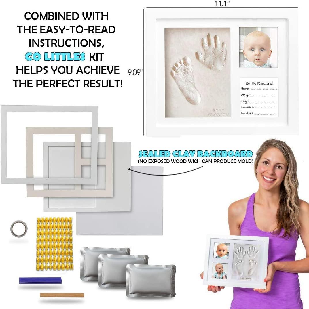 Co Little Baby Handprint & Footprint Kit with Date & Name Stamp - Clay ...
