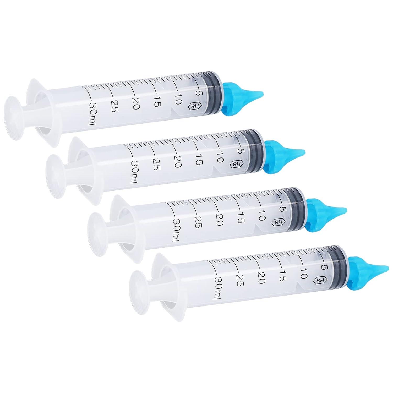 Ear Syringe Set - 4pc Soft Tip for Safe Earwax Removal - Child & Adult ...
