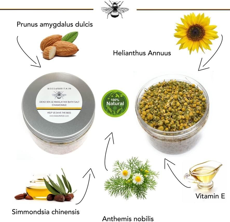 Bees of Britain Bathing Salt - 100% Natural Himalayan Salt with ...