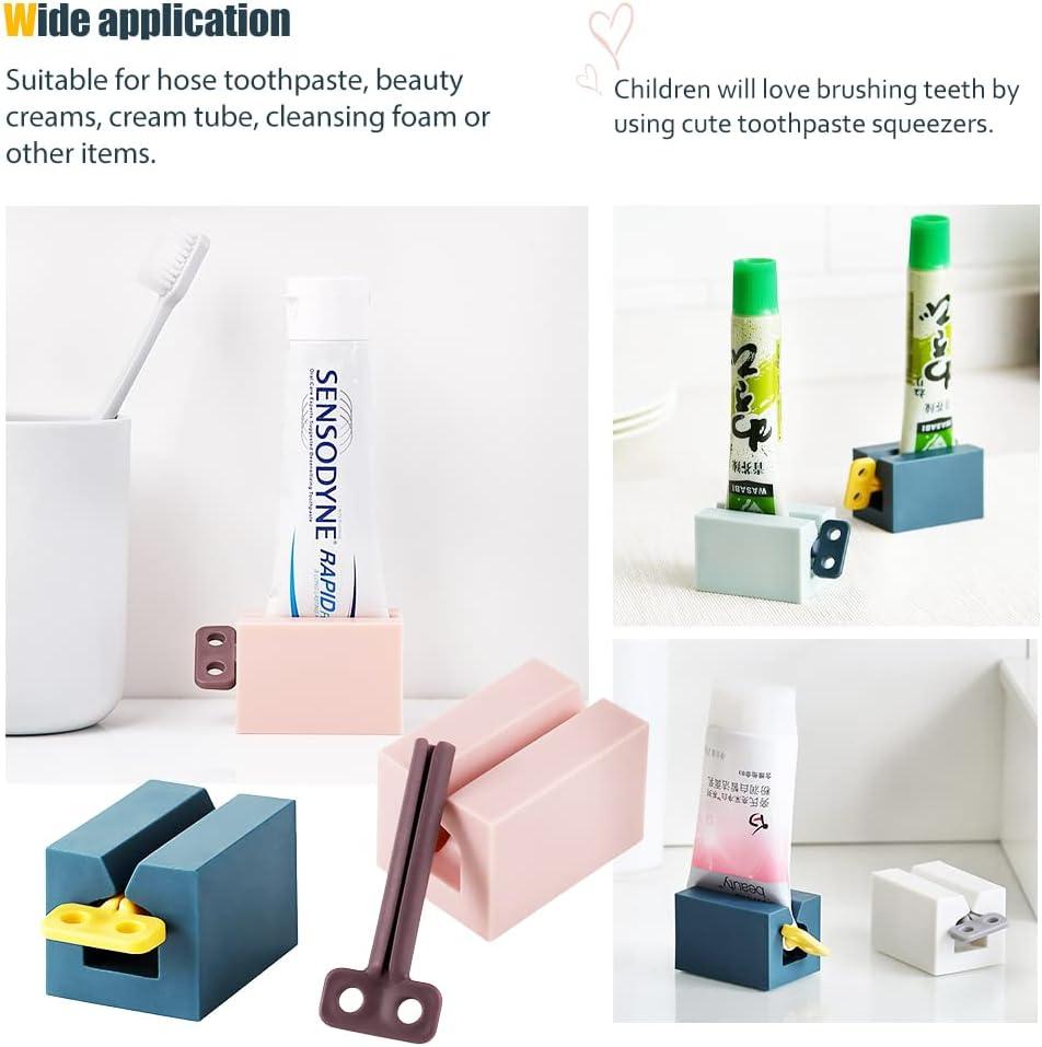 Uouovo 4-Piece Rolling Tube Toothpaste Squeezer with Frosted Handles ...