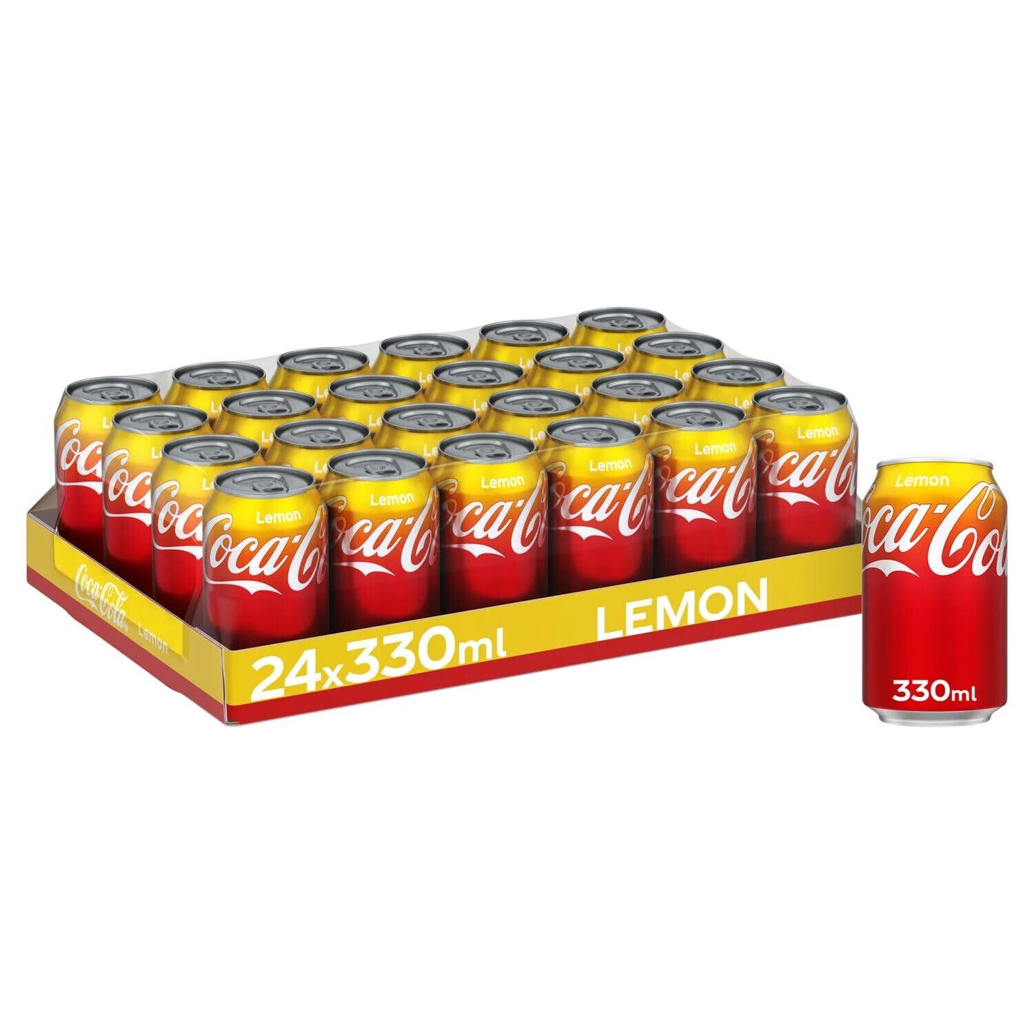 Coca Cola Coke Lemon Cans 330ml (24 Cans x 330ml) | Buy Now with Express International Delivery ...