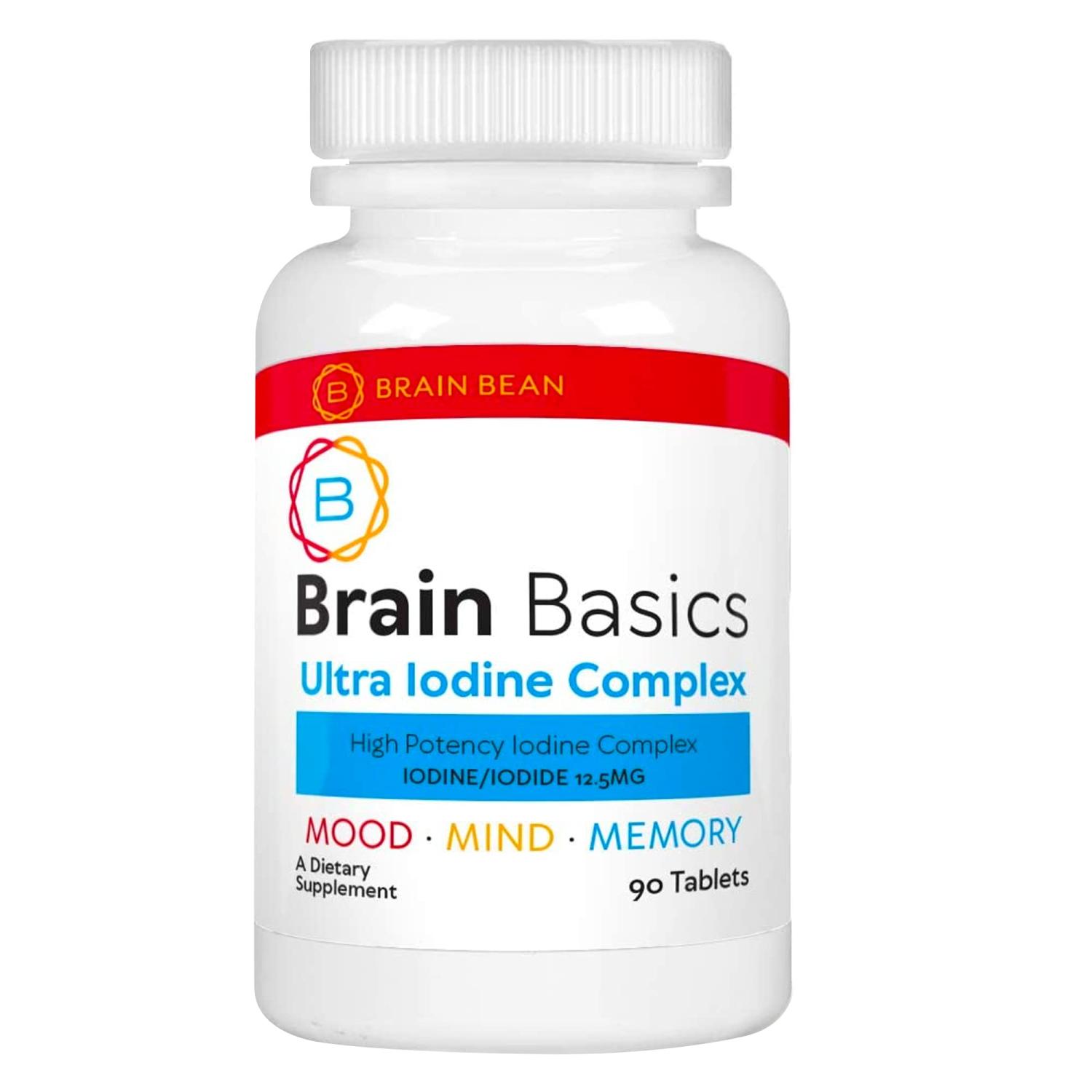 Ultra Iodine Complex Supplement for Thyroid & Brain Health - 12.5mg ...