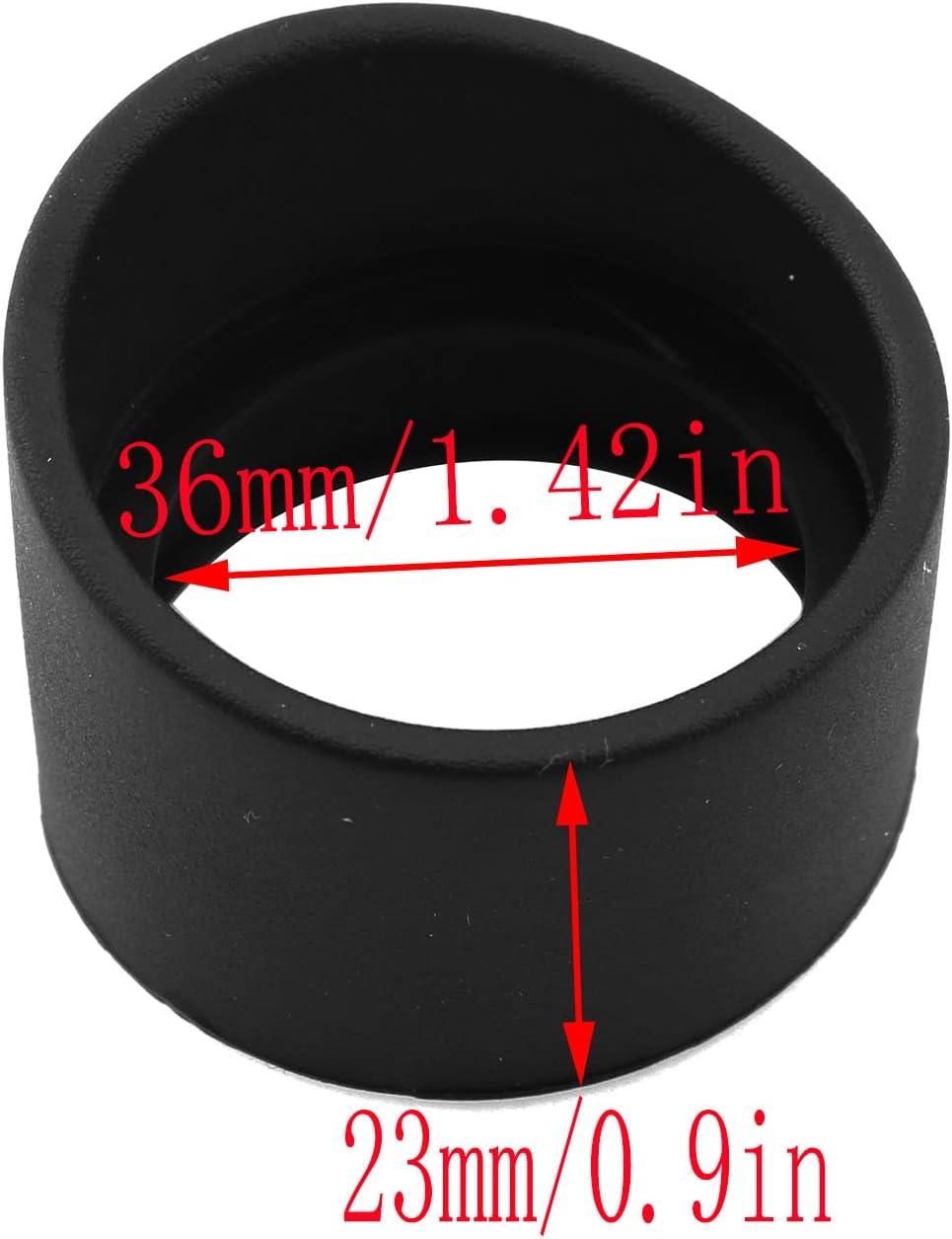 FMHXG 1 Pair Black Rubber Eyepiece Covers for 32-36mm Stereo Microscope ...