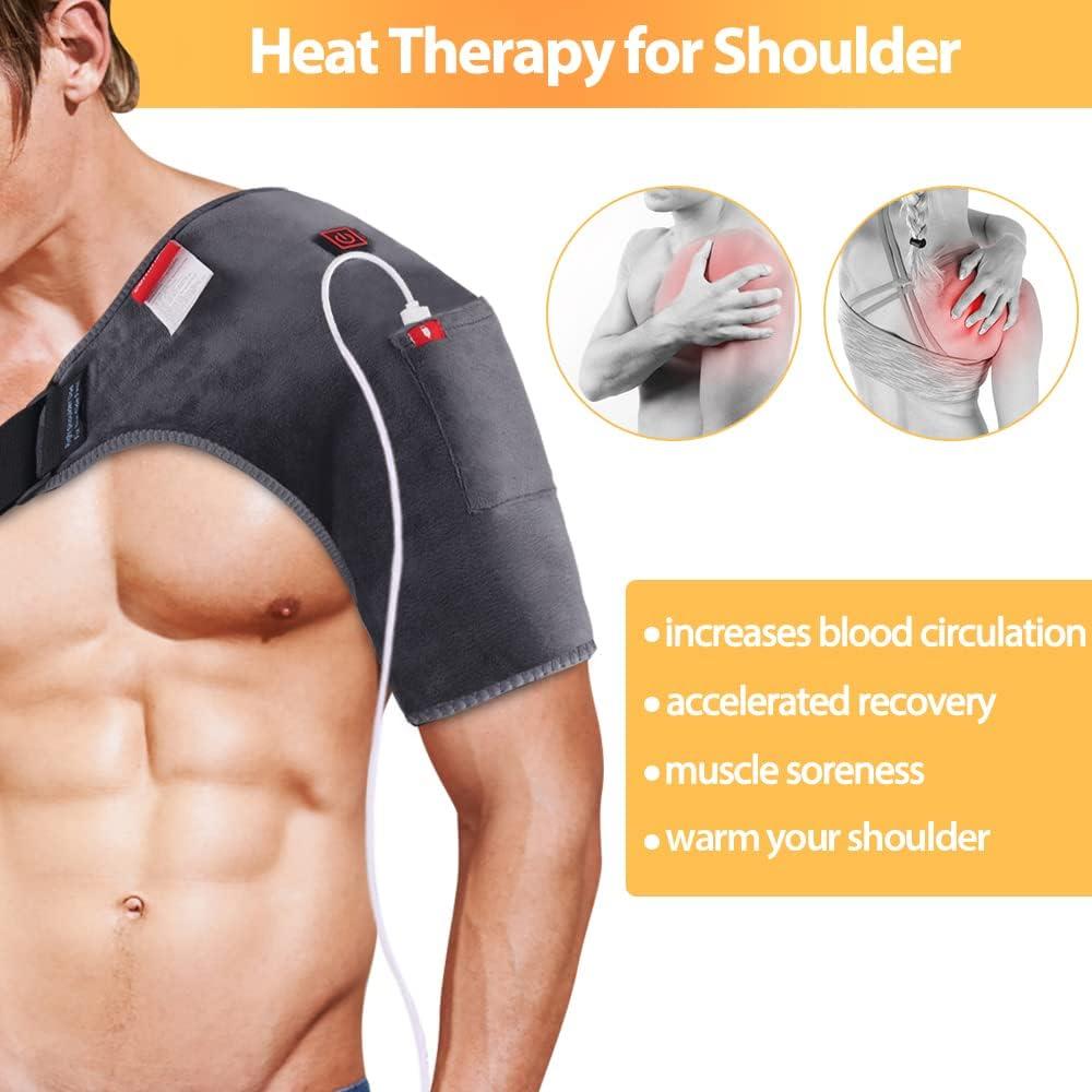 Comfheat USB Heated Shoulder Wrap - 3 Heating Settings for Rotator Cuff ...