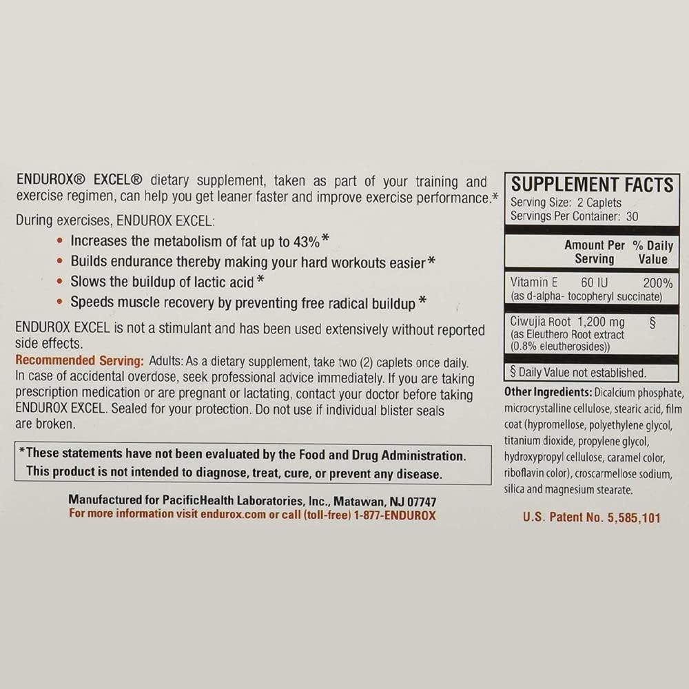 PacificHealth Endurox Excel Natural Performance Supplement - 60 Caps ...