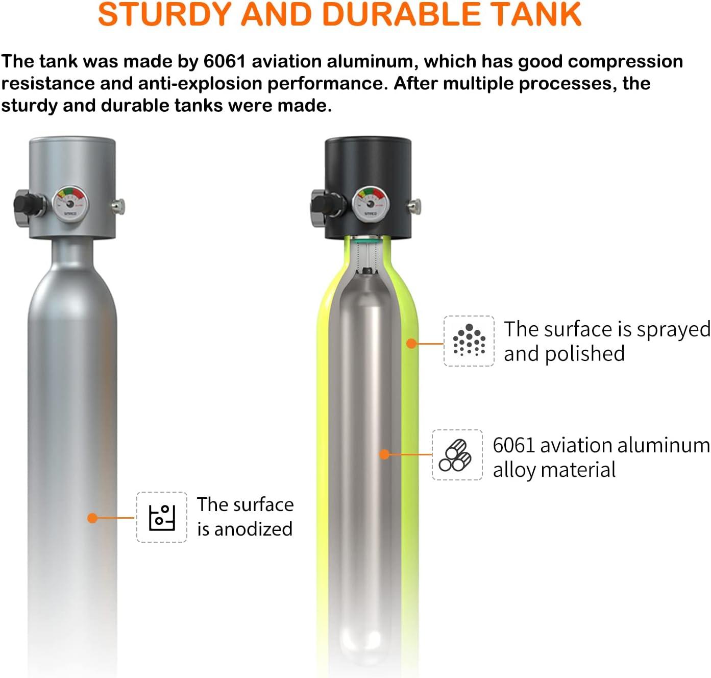 Mini Scuba Tank: 6-12 Minutes of Diving Oxygen | Inflatable Diving ...