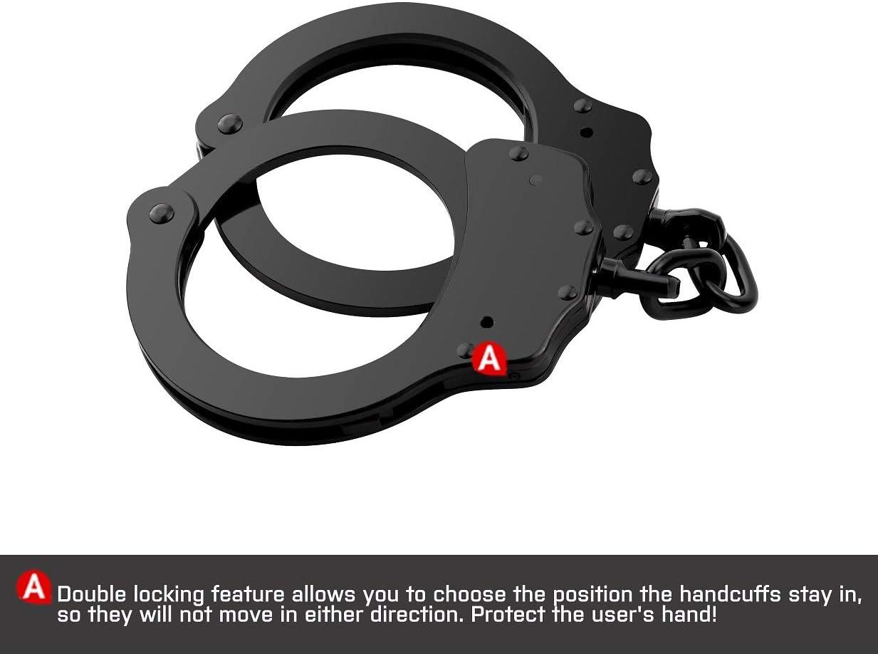GLORYFIRE Professional Grade Black Carbon Steel Double Lock Metal ...