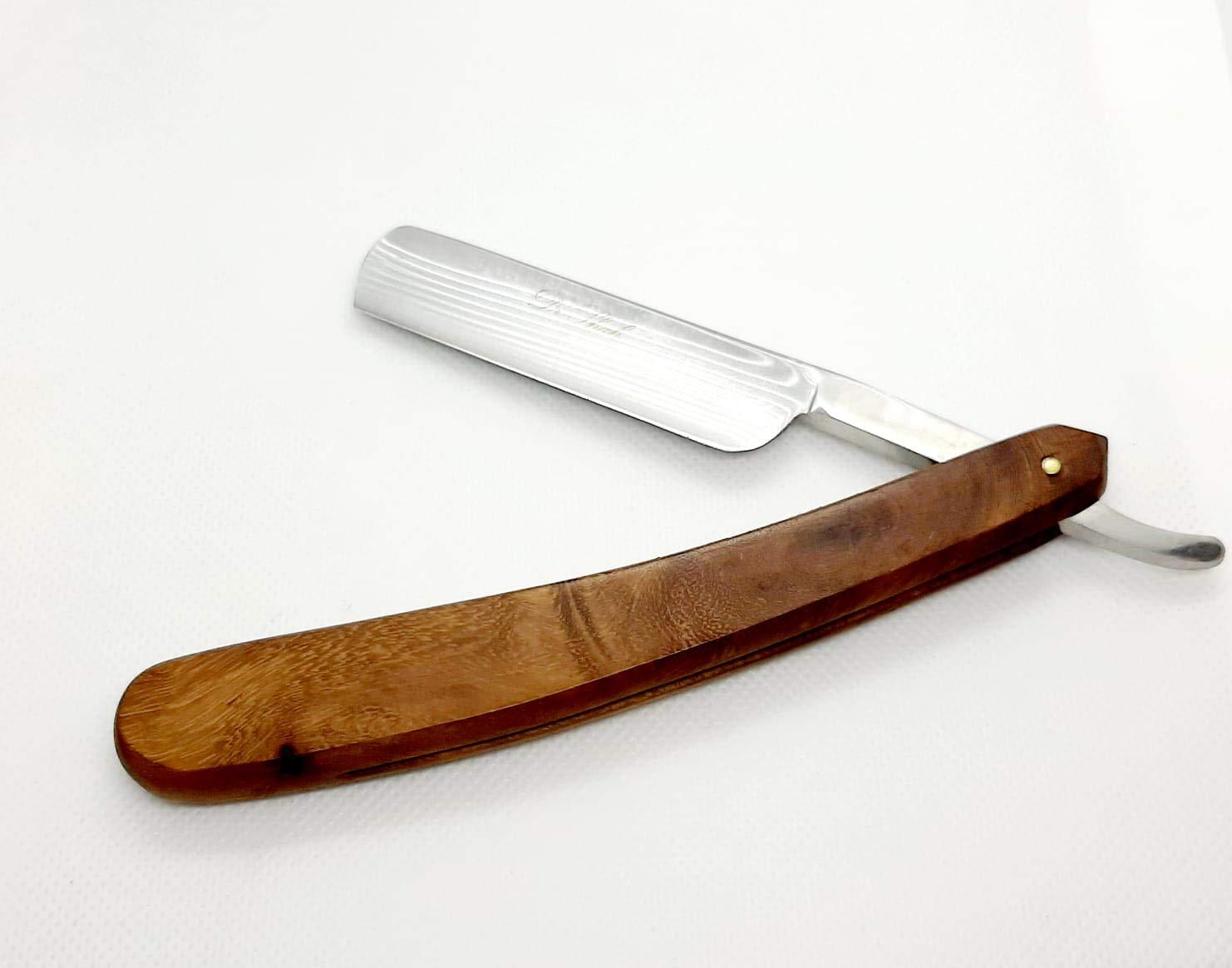 Professional Rust-Free Shaving Razor with Colorful Wooden Handle & Gold ...